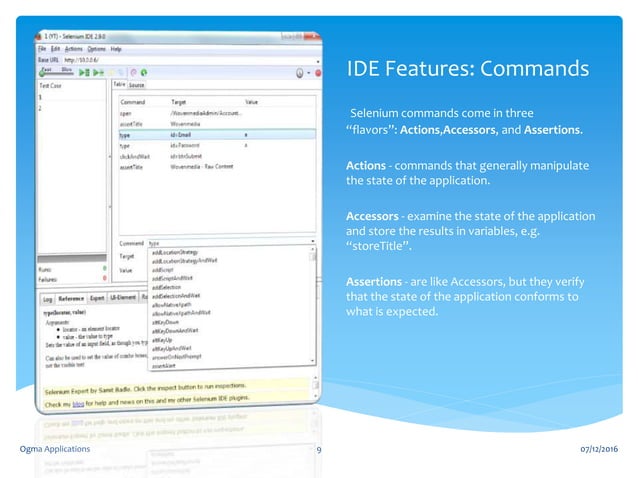 Selenium Ide And Extensions Ppt