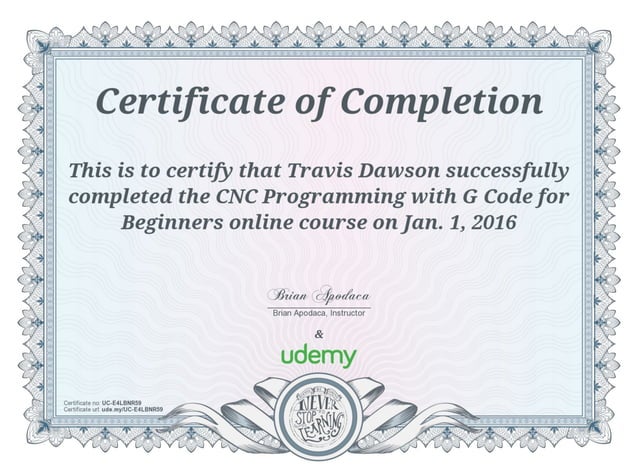 Travis Dawson - G Code Course | PPT