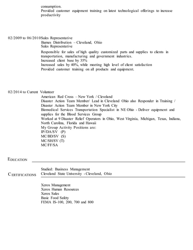 David Chevrolet Resume 2 | DOCX