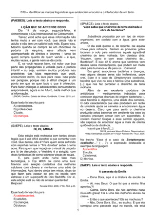 D10 (por descritores port 5º ano) | DOC