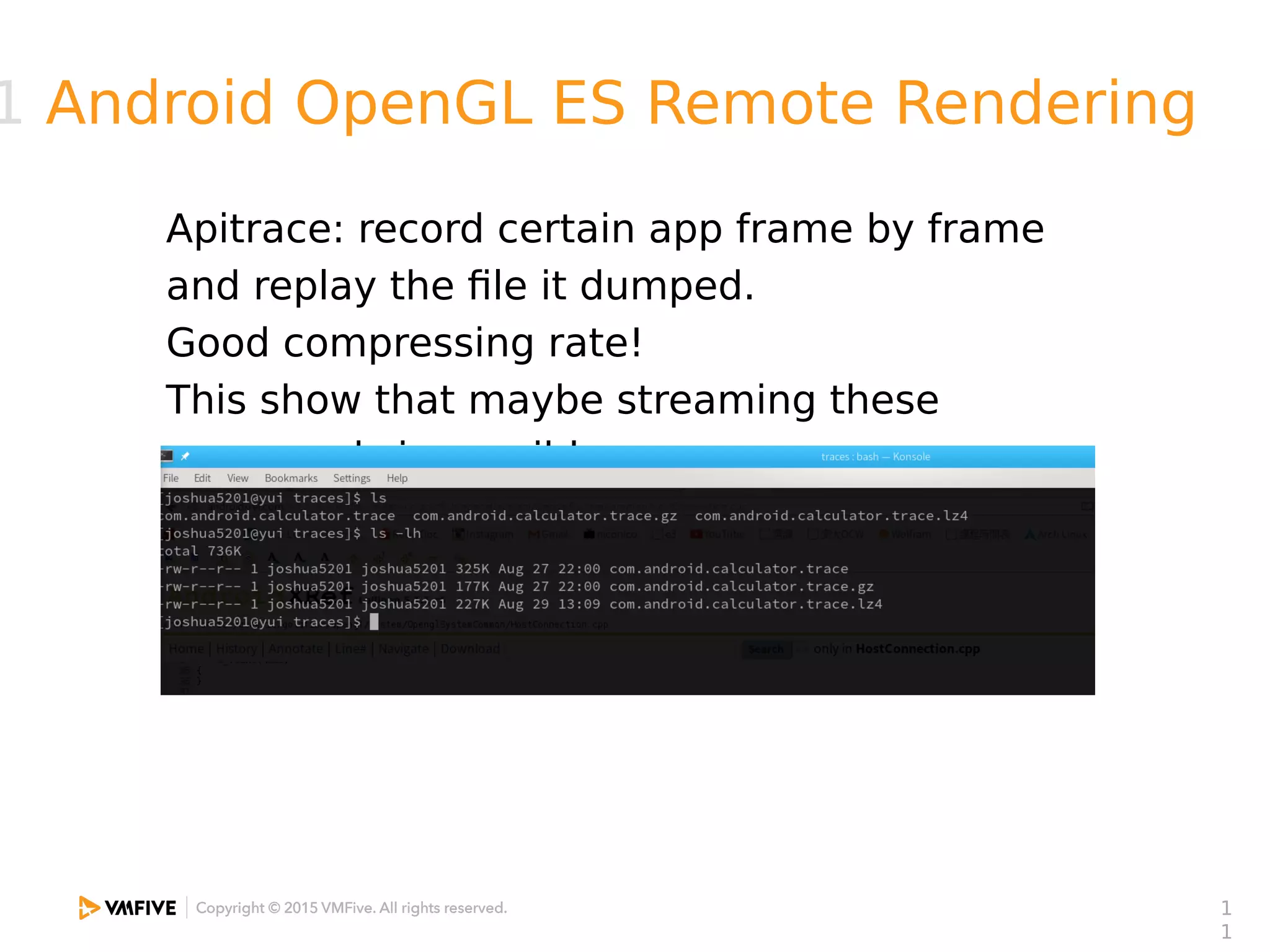 Android OpenGL ES remote rendering 蕭從恩 | PPT