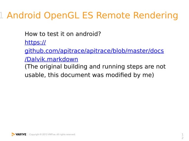 Android OpenGL ES remote rendering 蕭從恩 | PPT Android OpenGL ES remote rendering 蕭從恩 | PPT