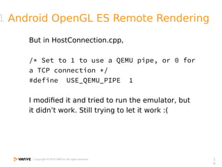 Android OpenGL ES remote rendering 蕭從恩 | PPT