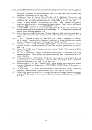A Novel Framework For Numerical Character Recognition With Zoning Distance Feature Extraction ...