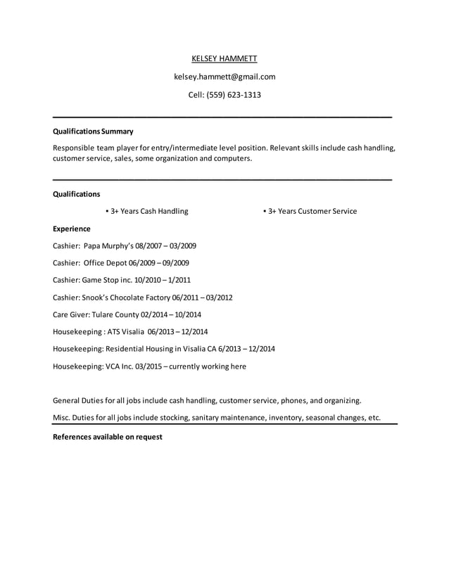 Kelsey Old Resume | DOCX