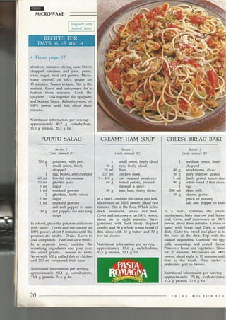 Articles Pasta meals for carbo loading | PDF