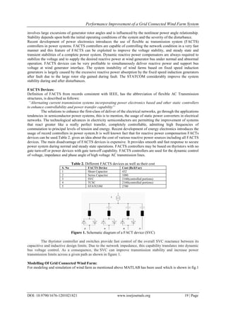 Performance Improvement of a Grid Connected Wind Farm System | PDF