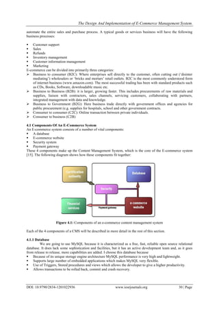 The Design and Implementation of E-Commerce Management System. | PDF