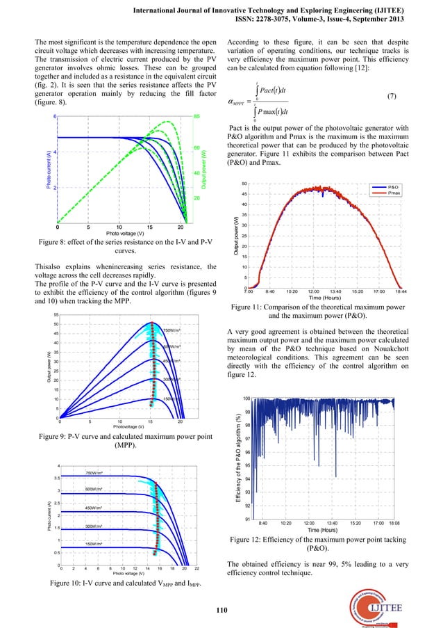 Modeling and Optimization of a Photovoltaic Generator with Matlab ...