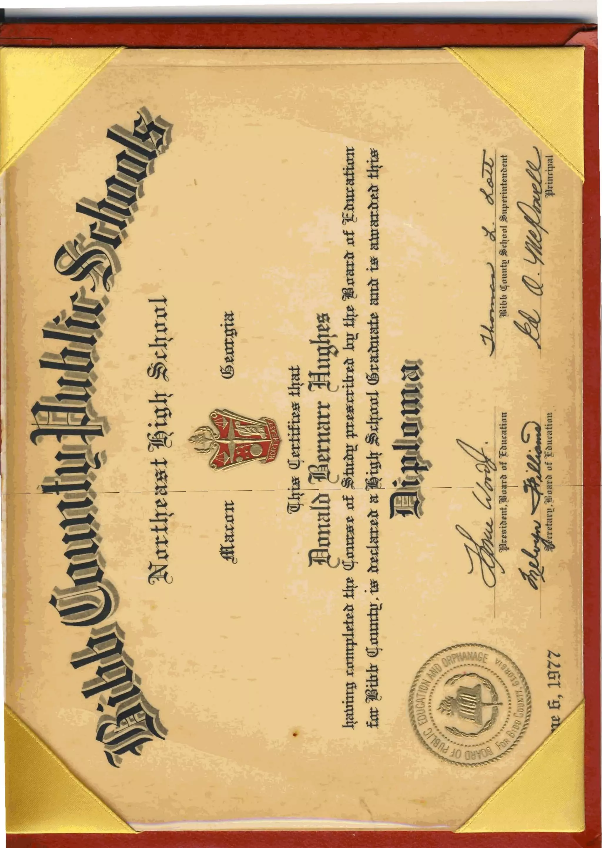 Donald hughes high shcool Diploma (1) | PDF