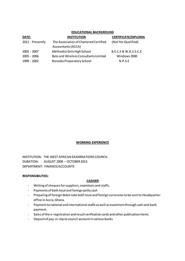 Ann's CV | PDF