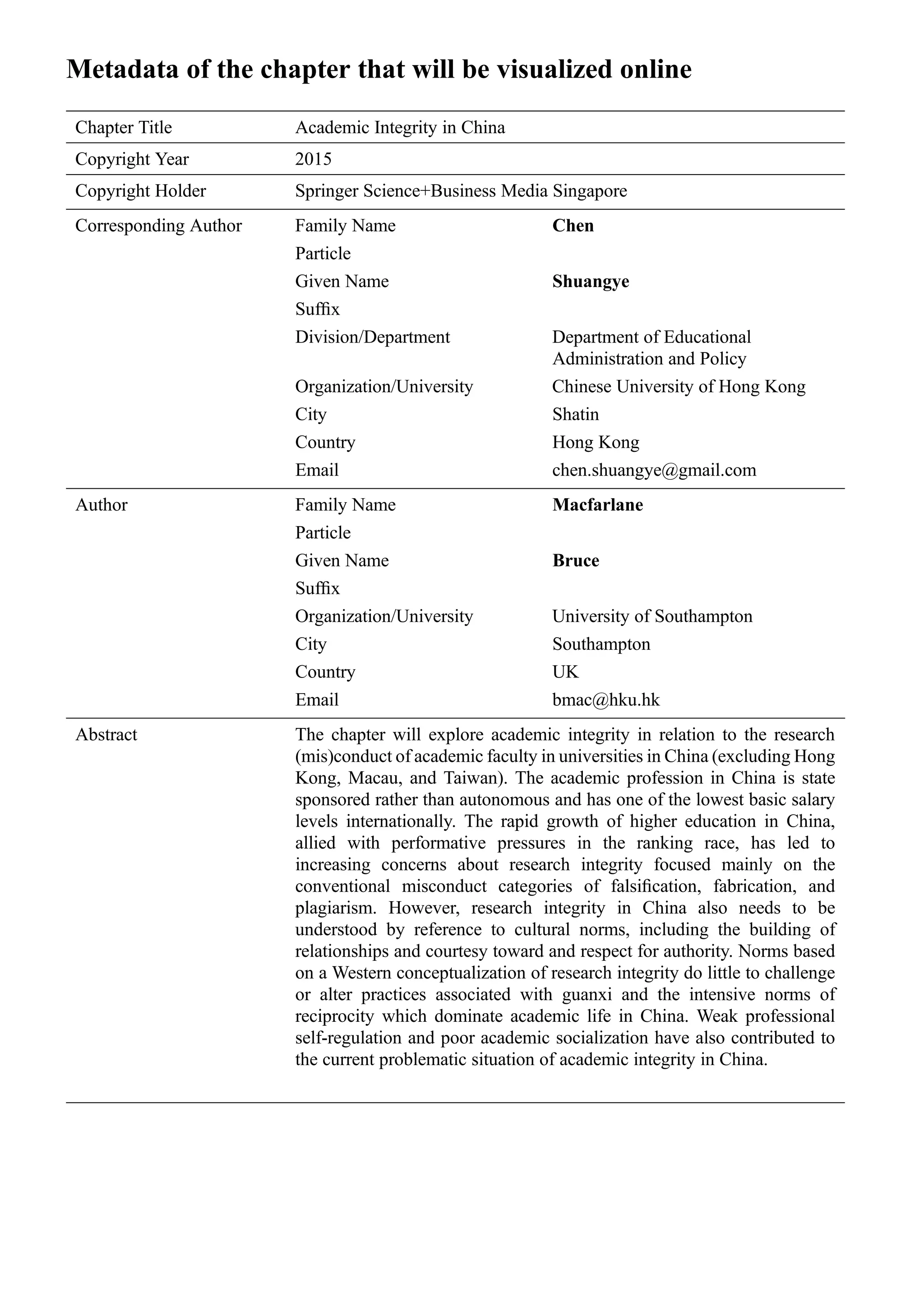 Academic Integrity chapter | PDF