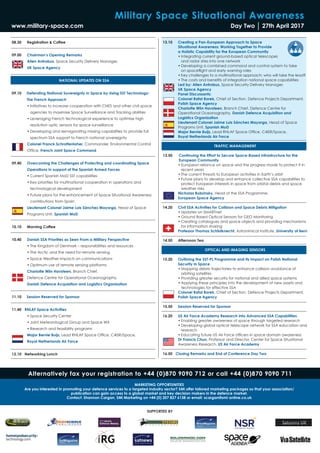SMi Group's 12th annual Military Space Situational Awareness 2017 | PDF