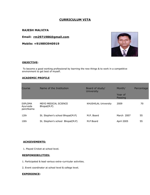 rajesh resum(1) - Copy | PDF
