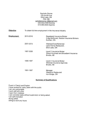 rachelle resume | PDF