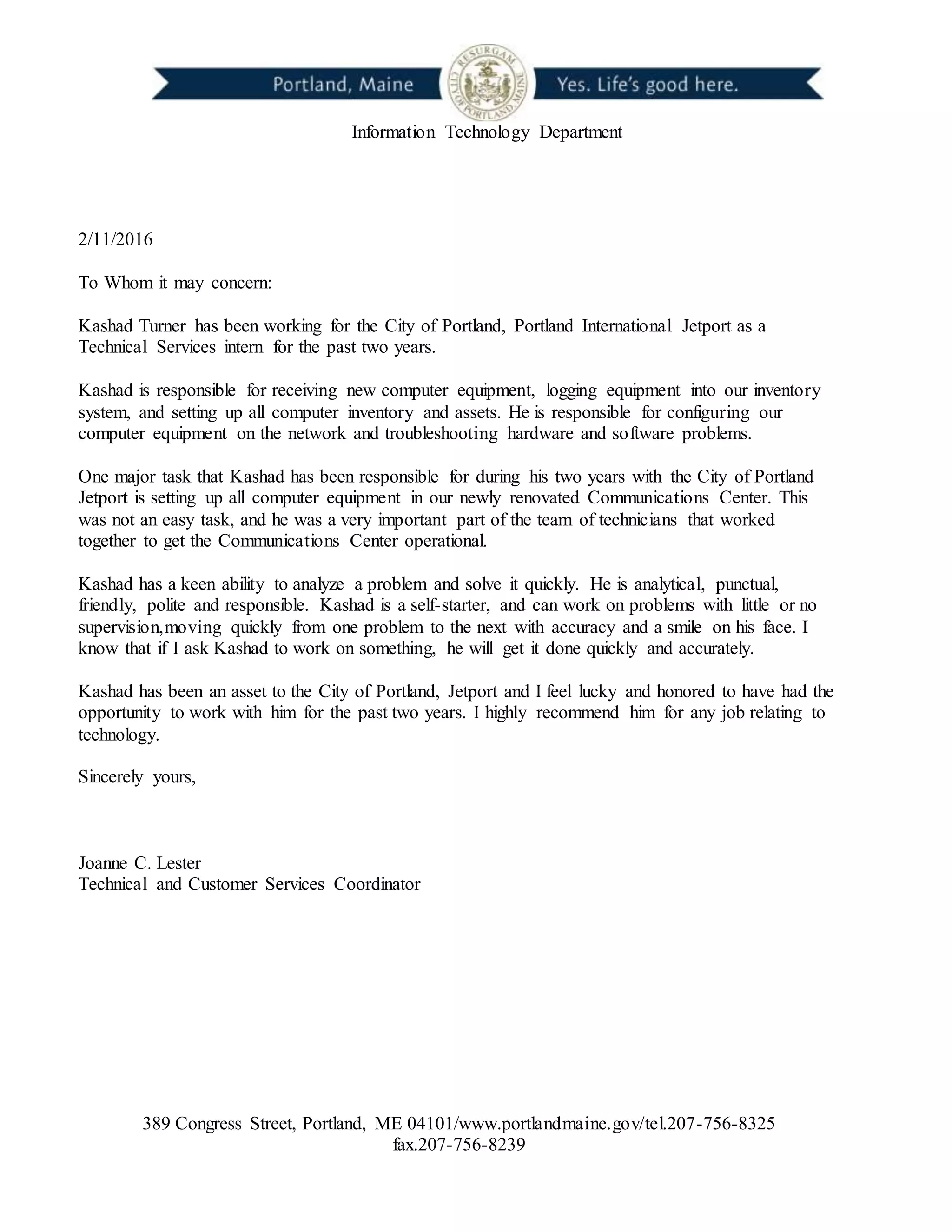 Joanne Recommendation Letter | DOCX