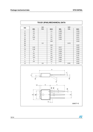 Original N-Channel Mosfet STD12NF06LT4 12NF06 D12NF06 D12NF 60V 12A TO ...