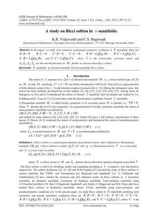 A study on Ricci soliton in S -manifolds | PDF