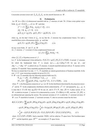 A study on Ricci soliton in S -manifolds | PDF