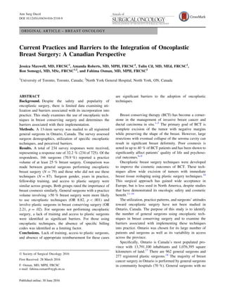 Oncoplasticpaper | PDF