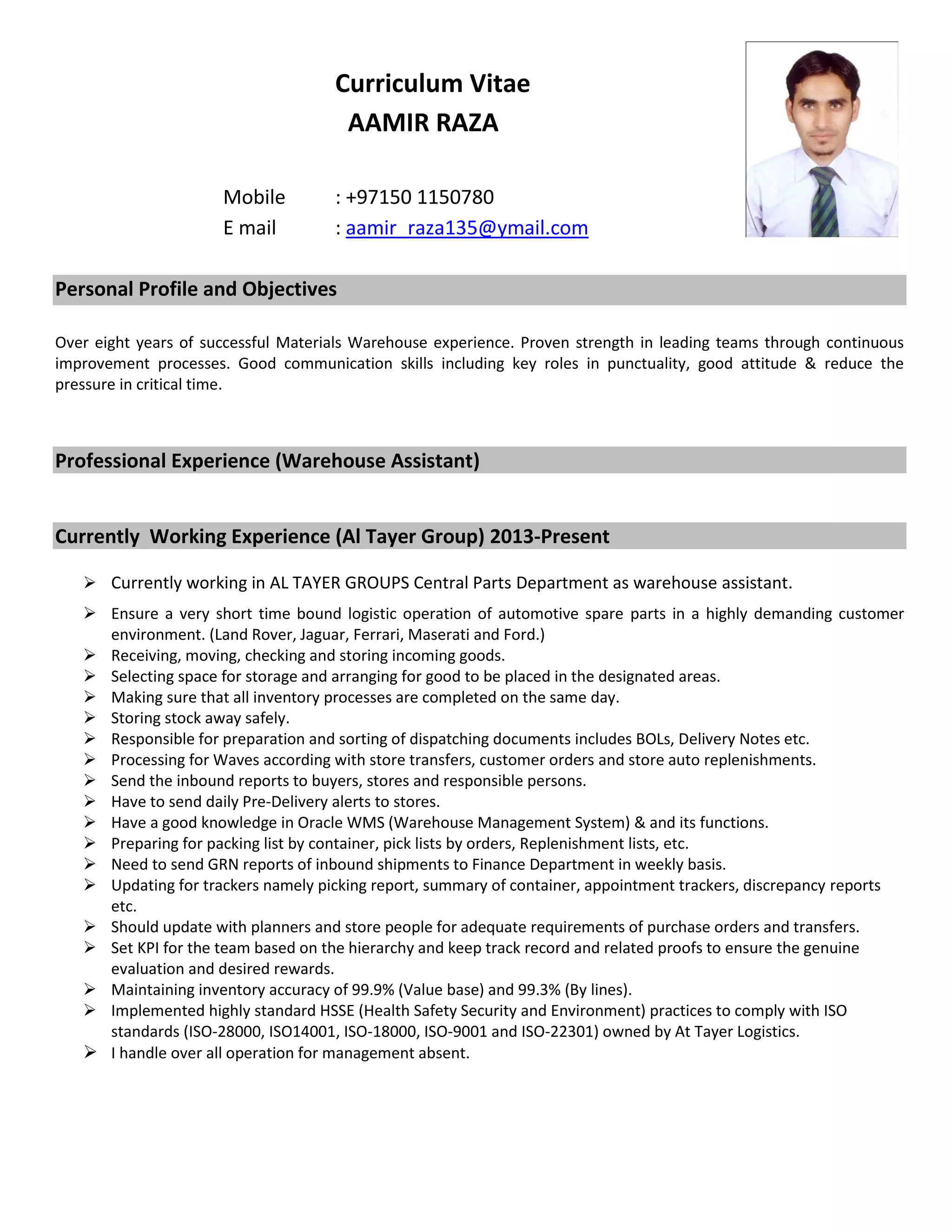 C.V | PDF | Logistics | Business