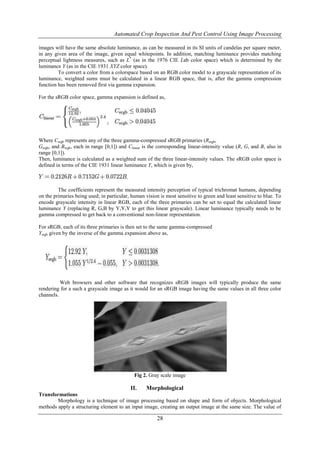 Automated Crop Inspection and Pest Control Using Image Processing | PDF