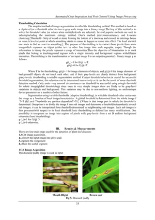 Automated Crop Inspection and Pest Control Using Image Processing | PDF