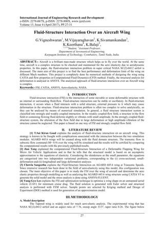 Fluid-Structure Interaction Over an Aircraft Wing | PDF