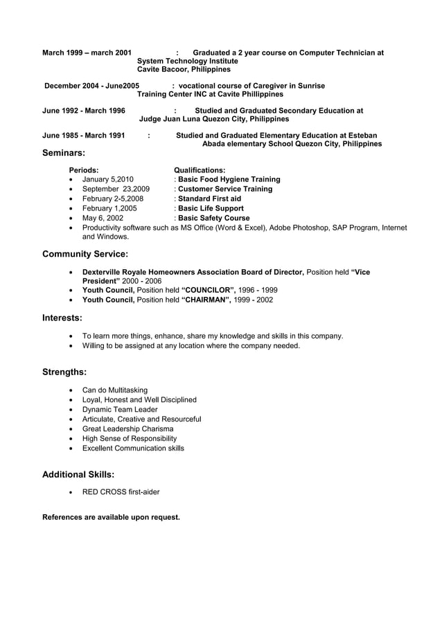 rolly resume | DOC | Construction Industry | Industries