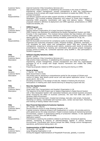 Resume of Ram Nigam-Quality_Mgmt | DOC | Computing | Technology & Computing