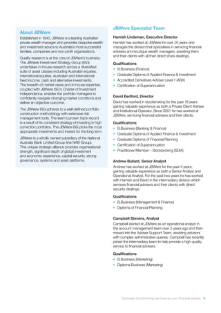 JBWere Specialist Stockbroking Services-Adviser Brochure | PDF