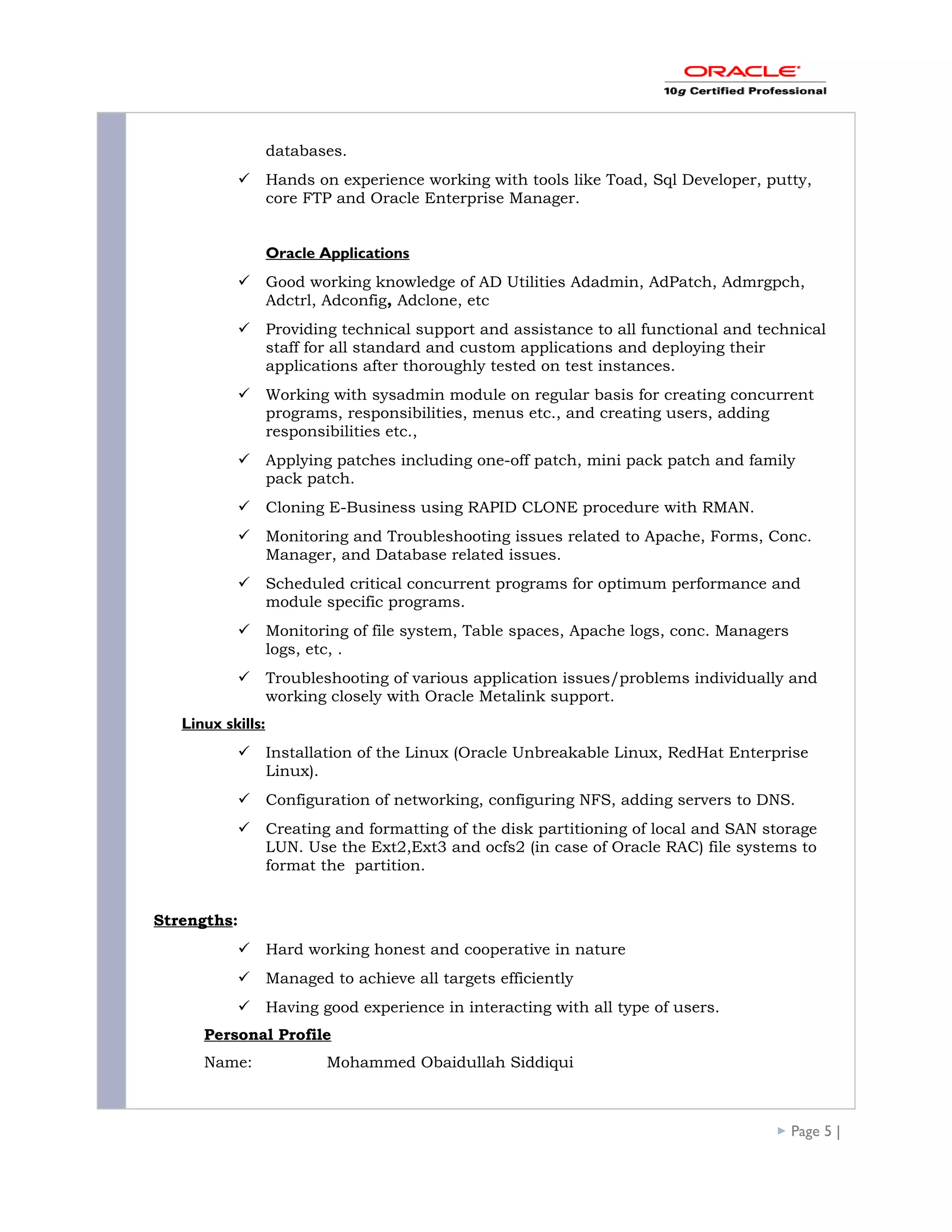 Obaidullah_Oracle_DBA | PDF