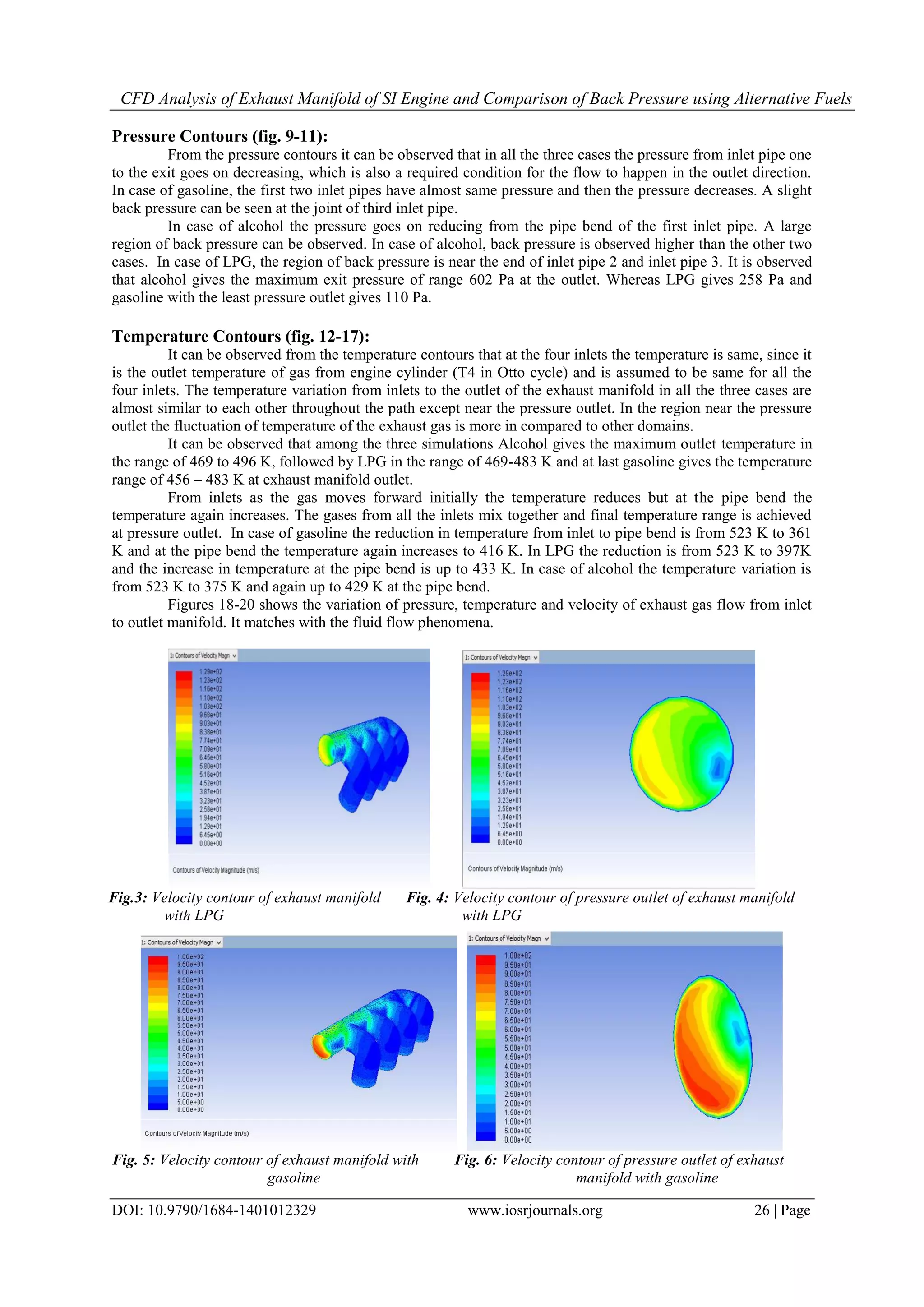 CFD Analysis of Exhaust Manifold of SI Engine and Comparison of Back ...