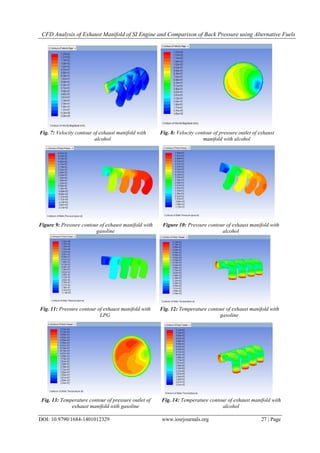 CFD Analysis of Exhaust Manifold of SI Engine and Comparison of Back ...