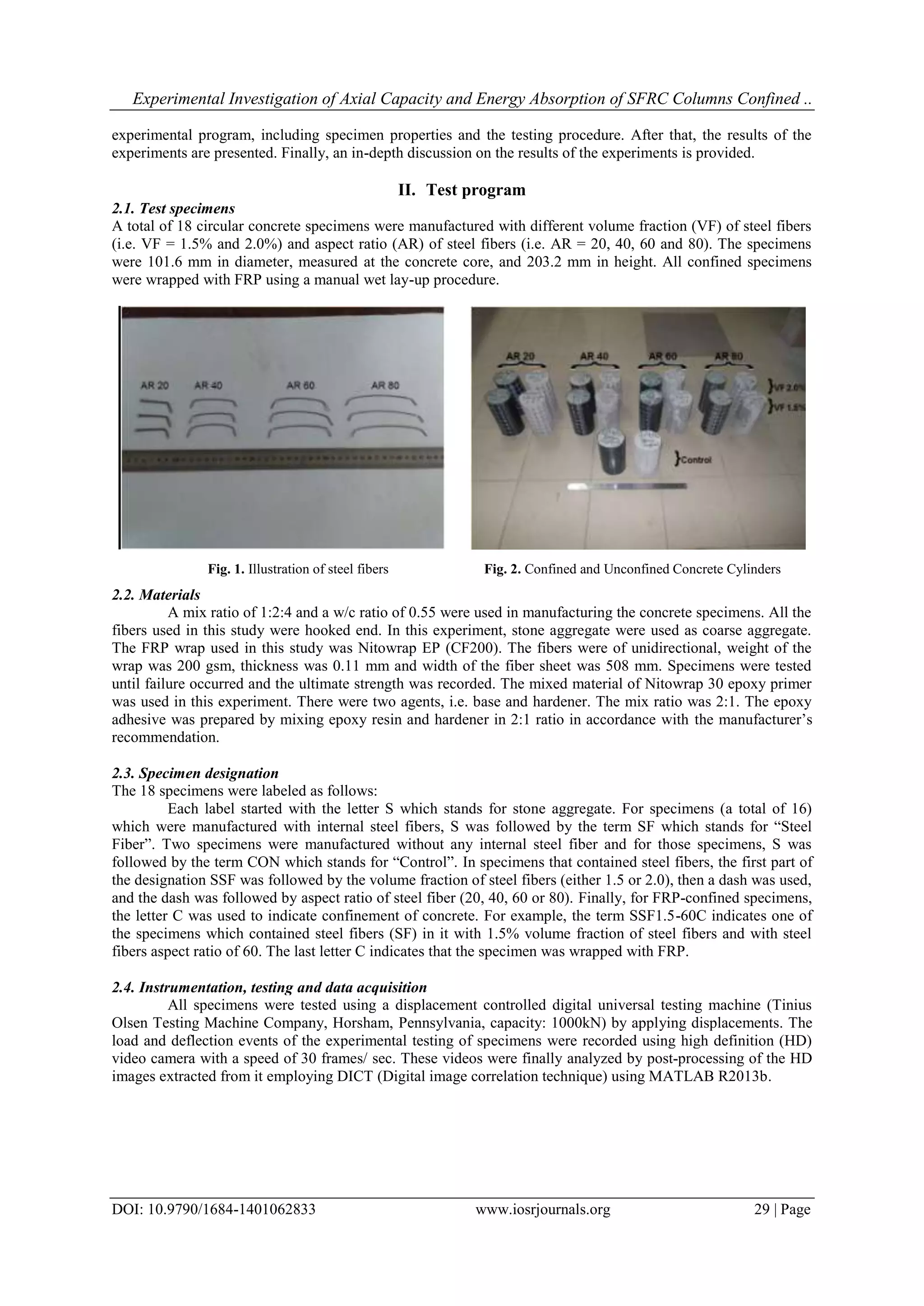 Axial Capacity Enhancement Of Cfrp Confined Columns Made Of Steel Fiber Reinforced Concrete