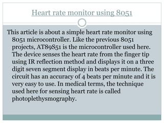 HEART RATE MONITOR | PPT