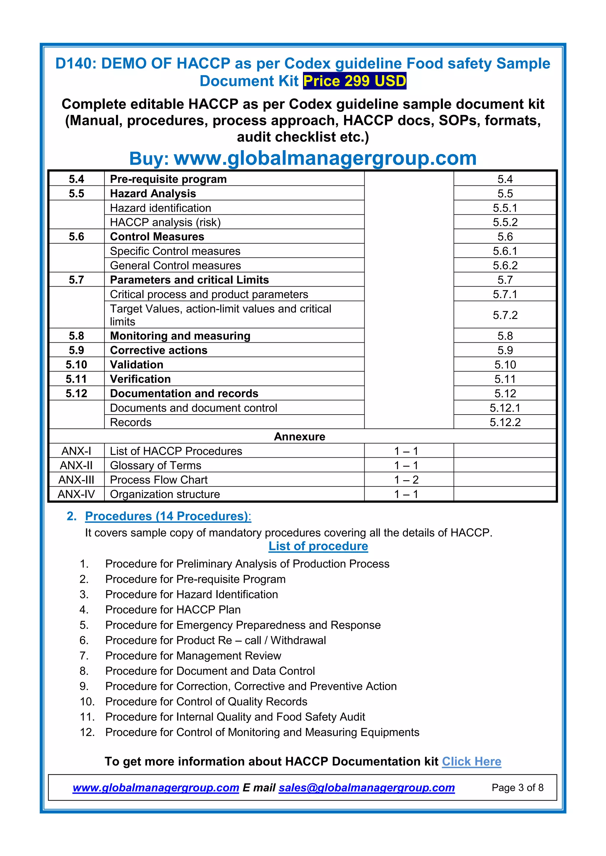 HACCCP document manual procedure | PDF | Technology & Computing