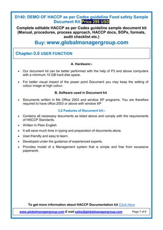 HACCCP document manual procedure | PDF | Technology & Computing