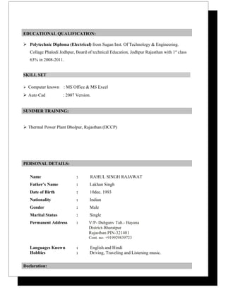 Rahul Resume | PDF