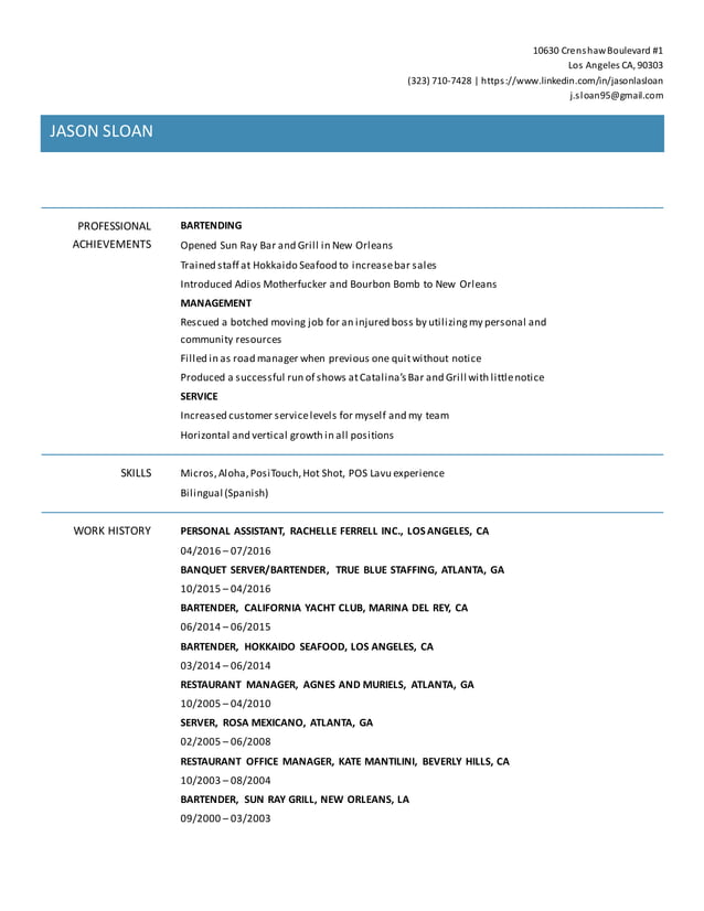 Jason Resume Bar Hybrid | PDF