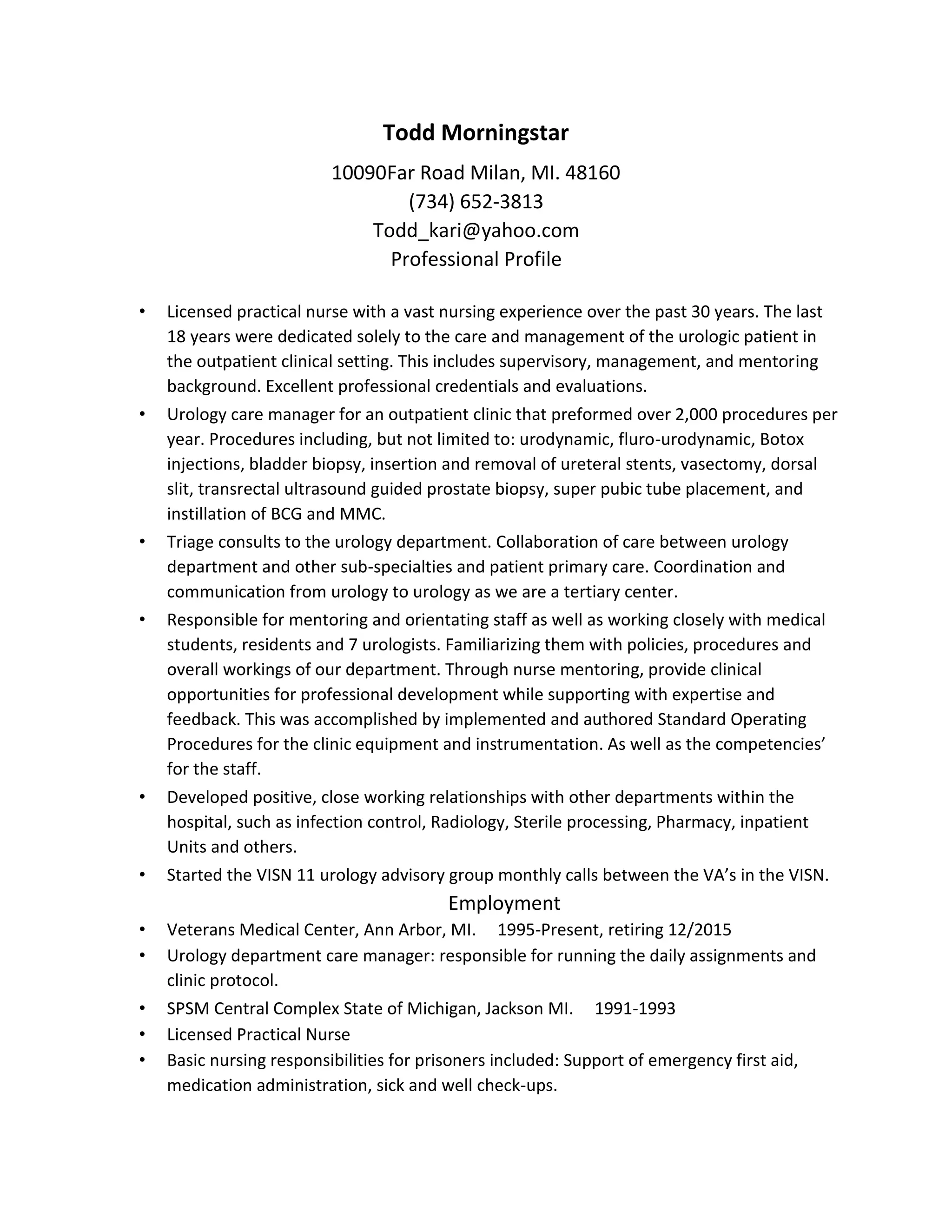 Todd Morningstar resume final @7@11-30 | PDF