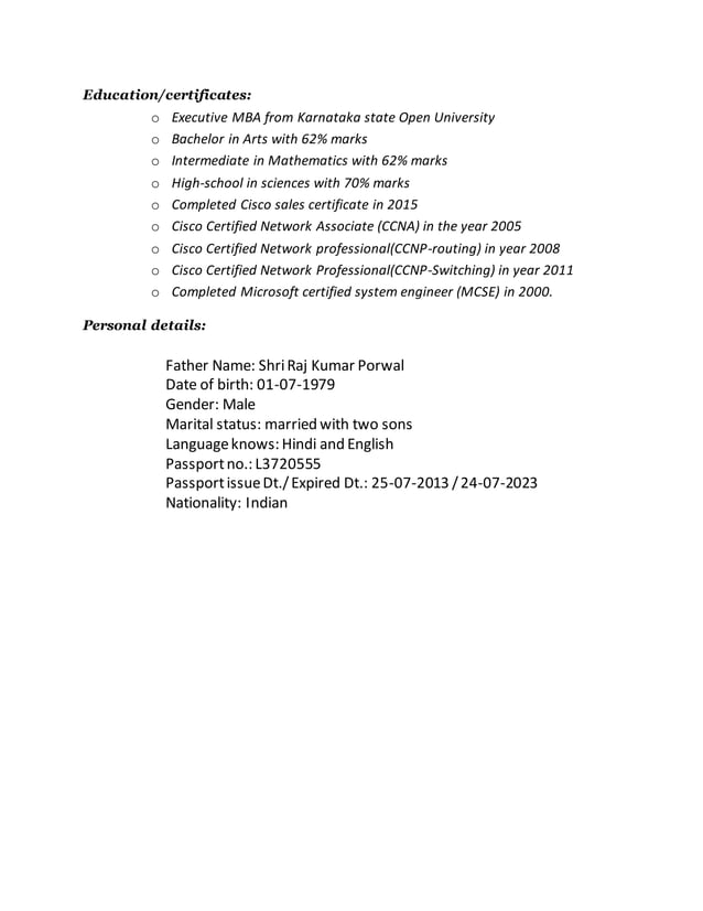 Amit Porwal_CV_16 | PDF