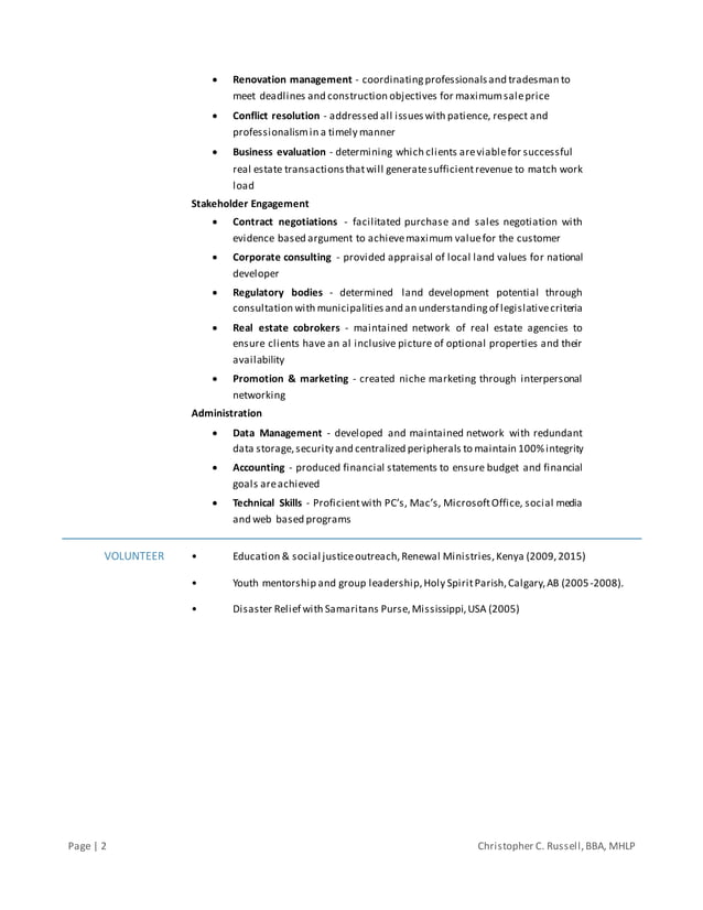 Christopher Russell CV | PDF