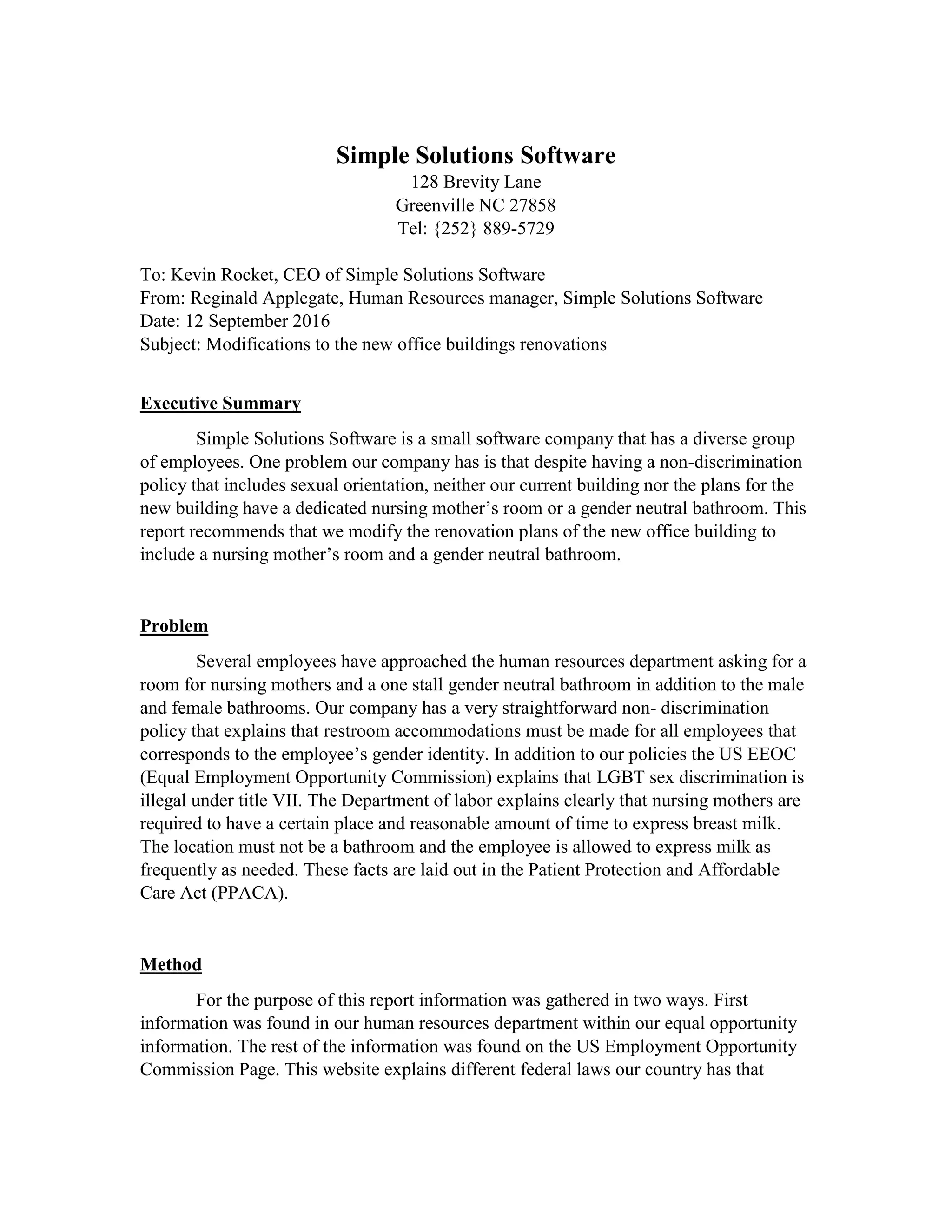 Liam_ Sprague Sample recommendation report | PDF