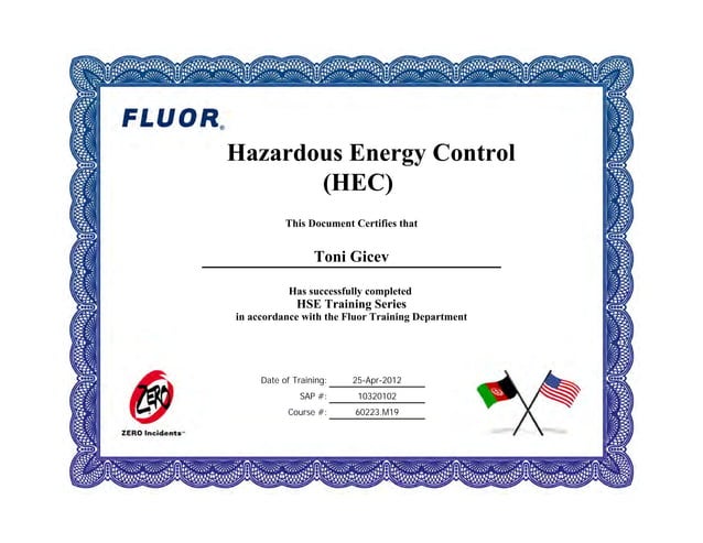 Gicev - FLUOR - Hazmat Certificates | PDF