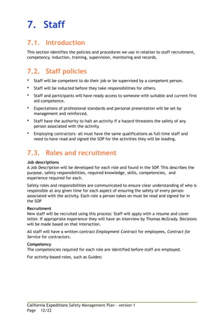 Safety Management Plan | PDF