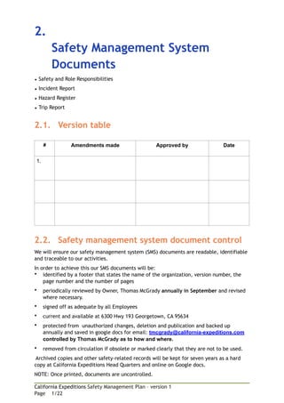 Safety Management Plan | PDF