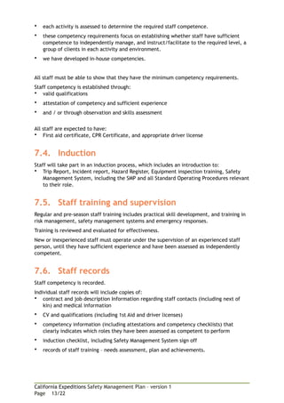 Safety Management Plan | PDF