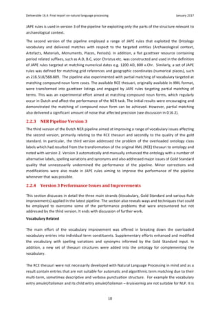 ARIADNE: Final Report on Natural Language Processing | PDF