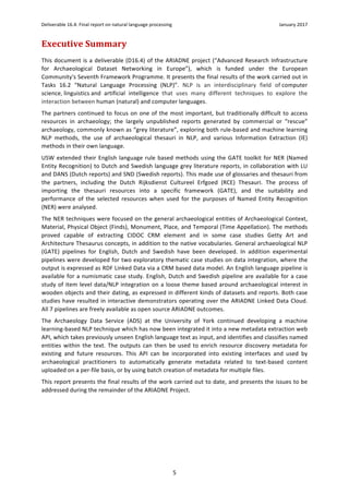 ARIADNE: Final Report on Natural Language Processing | PDF